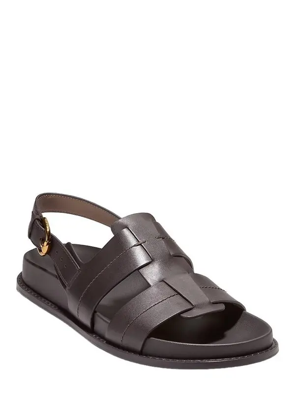 Cole Haan Marlee Fisherman Sandals - Dark Chocolate Leather