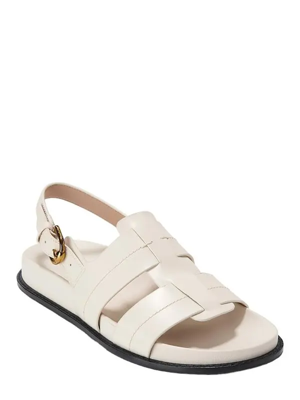 Cole Haan Marlee Fisherman Sandals - Ivory Leather