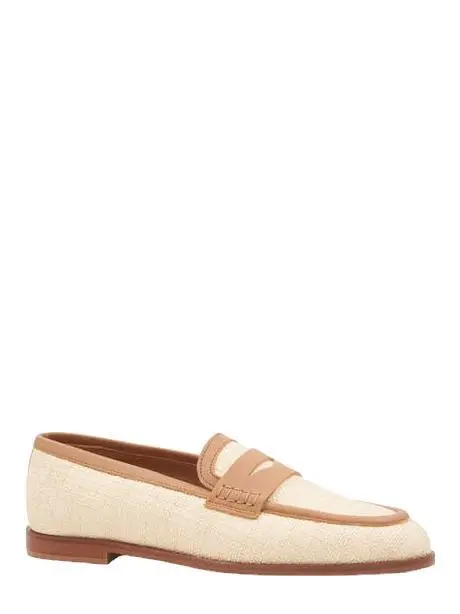 Bruno Magli Lixia Penny Loafer - Natural Raffia