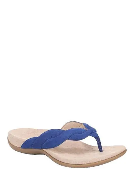 Vionic Bella Braid Flip Flop - Mazarine Blue