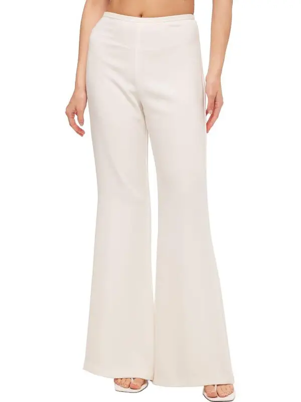 Trina Turk Flare Leg Drop Shot Pant - Whitewash