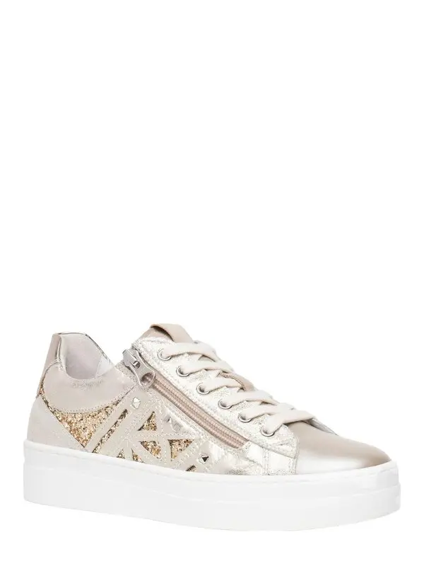 NEROGIARDINI Metallic Platform Sneakers - Gold