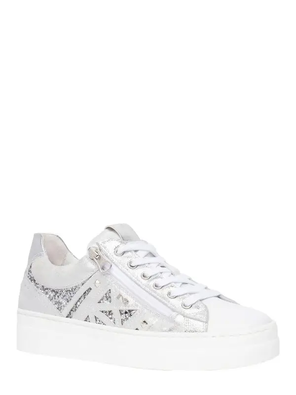 NEROGIARDINI Metallic Platform Sneakers - Silver