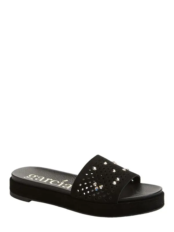 PEDRO GARCIA Julienne Suede Sandals - Black Castoro