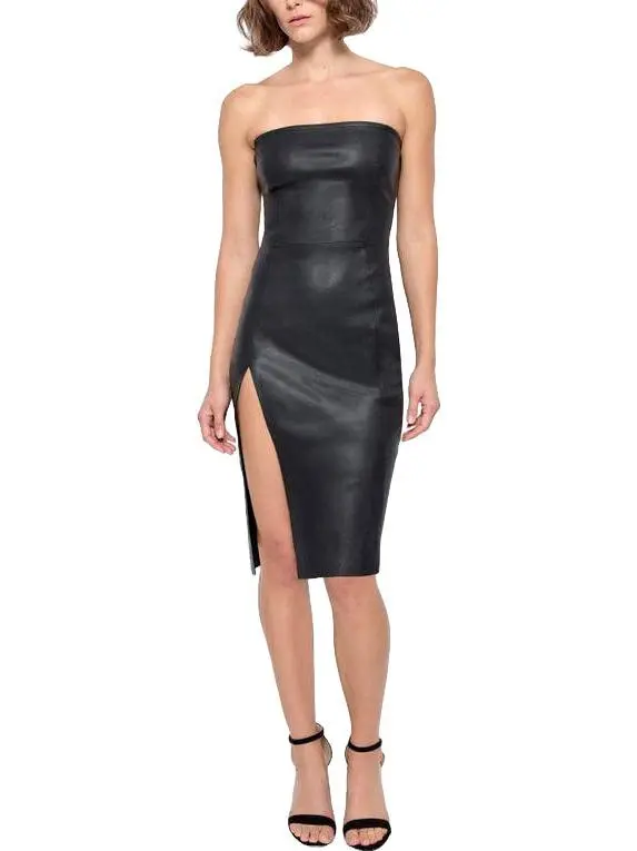 AS By DF Aura Stretch Leather Dress - Black