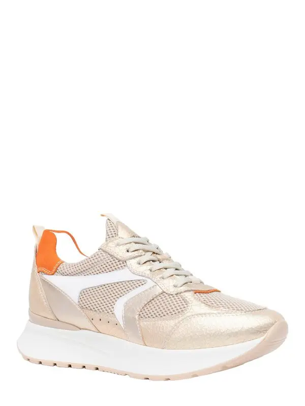 NEROGIARDINI Platform Sneakers - Gold/ Rust
