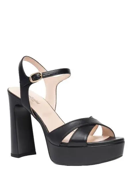 NEROGIARDINI Ankle Strap Platform Sandal - Black