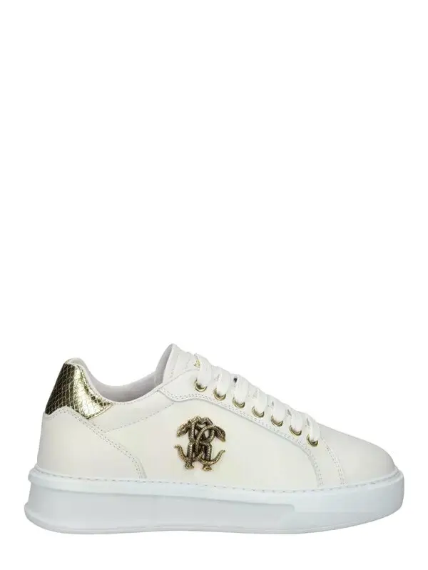 Roberto Cavalli Leather Sneakers - Neutrals
