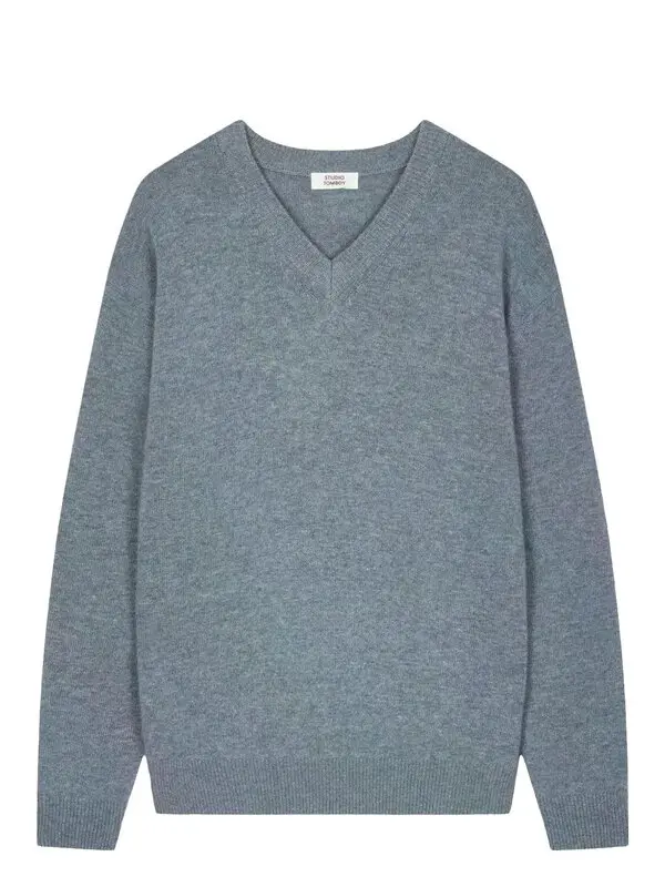 STUDIO TOMBOY V-neck Jumper - Blue
