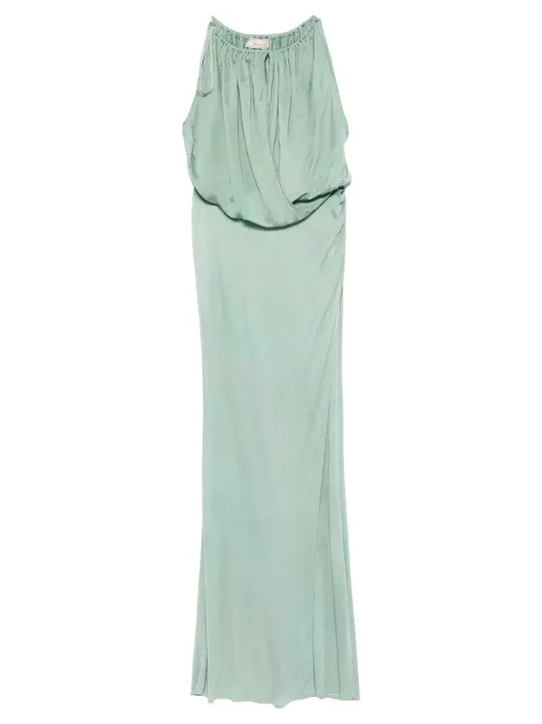 Blumarine Draped Maxi Dress - Green