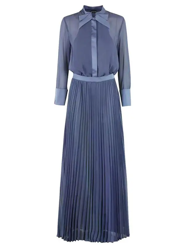 Emporio Armani Georgette Maxi Dress - Blue