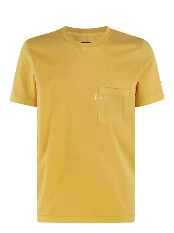 FAY Patch Pocket T-shirt - Orange
