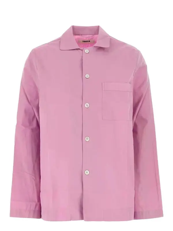 TEKLA Poplin Pyjama Top - Pink
