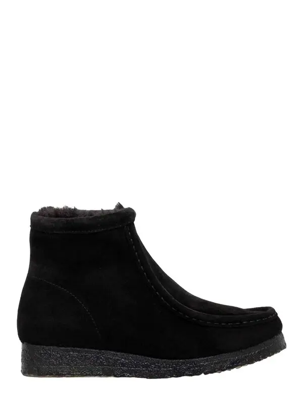 Clarks Wallabee Hi Suede Boots - Black