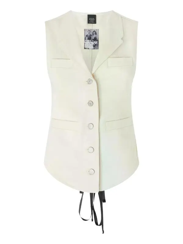 Pinko Tie-detailed Waistcoat - Neutrals
