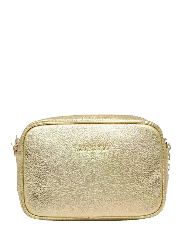 Patrizia Pepe Leather Crossbody Bag - Gold