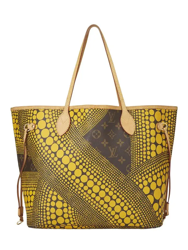 LOUIS VUITTON Yayoi Kusama X Monogram Dots Infinity Neverfull Tote - Yellow
