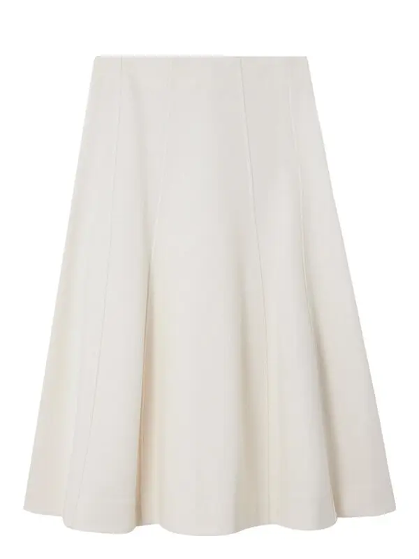 JIL SANDER Paneled Knitted Midi Skirt - Neutrals