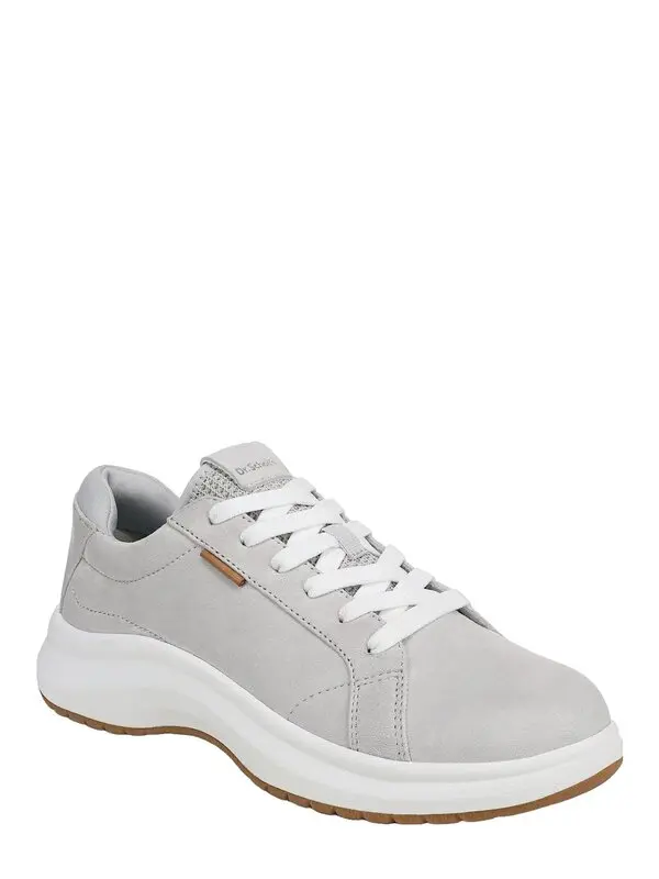 Dr. Scholl'S Leather Sneakers With Plantar Fasciitis Technology - Light Grey