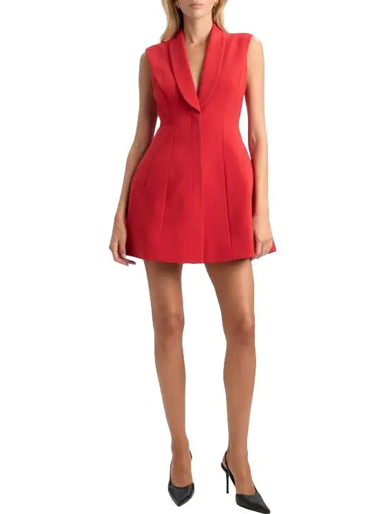 Bardot Destene Hourglass Mini Dress - Fire Red
