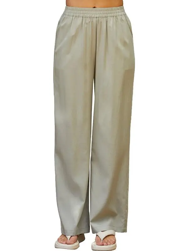 CRESCENT Tencel Blend Pull-on Pants - Eucalyptus