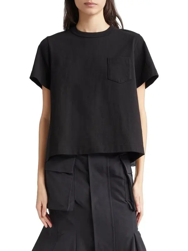 Sacai Mixed Media T-shirt - Black