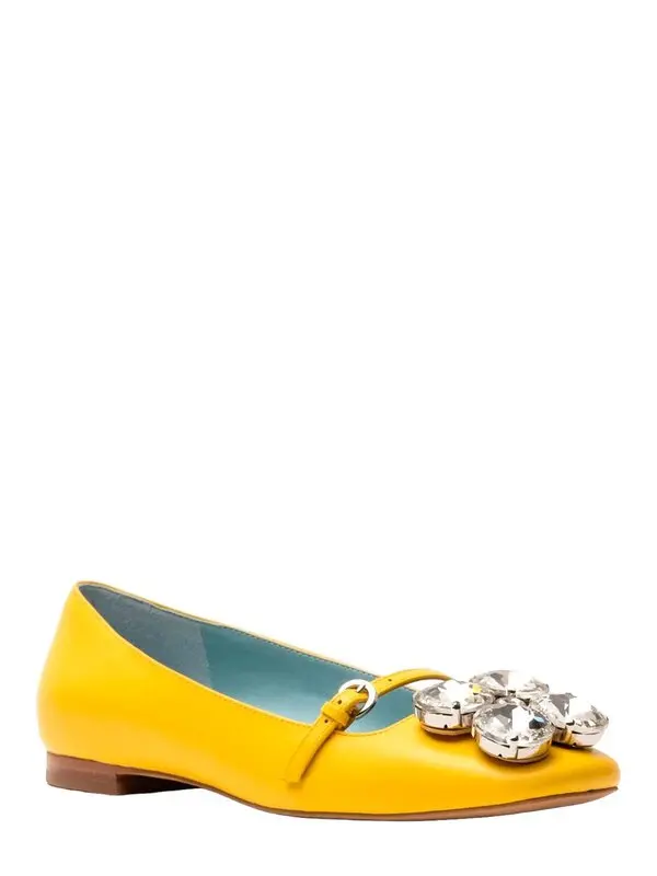 FRANCES VALENTINE Josephine Crystal Embellished Flat - Canary
