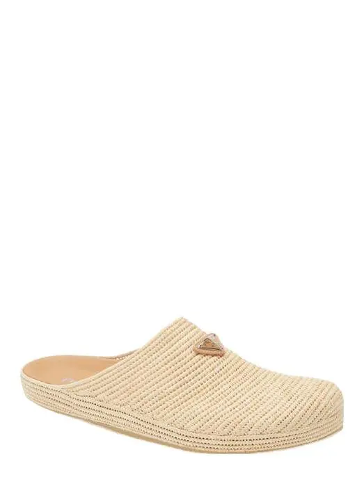 Prada Raffia Mule - Naturale