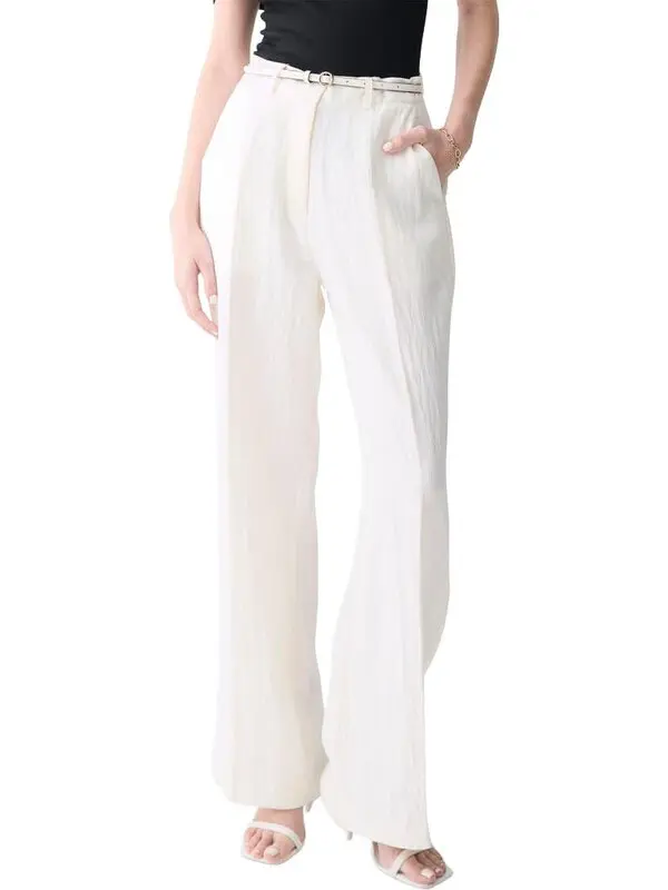 Deluc Déluc. Caleira Straight Leg Pants - Ecru