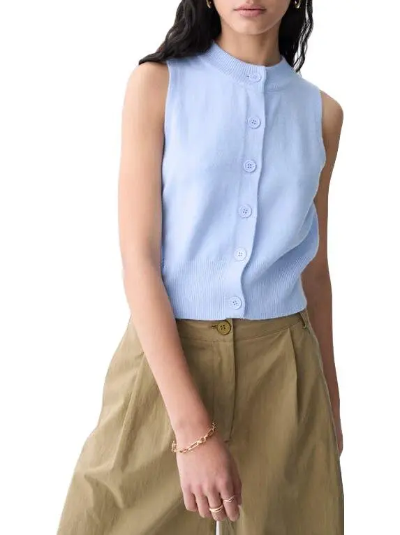 Deluc Déluc. Almada Button-up Sweater Vest - Light Blue