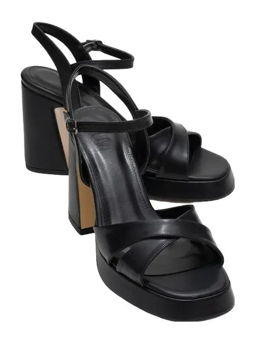 FOREVER & ALWAYS SHOES Yvonne Platform Sandals - Charcoal