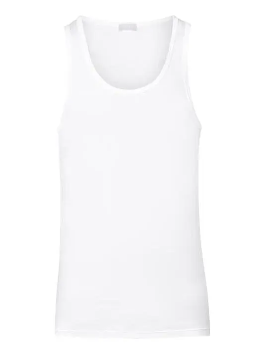Hanro Cotton Superior Fitted Cotton Tank Top - White
