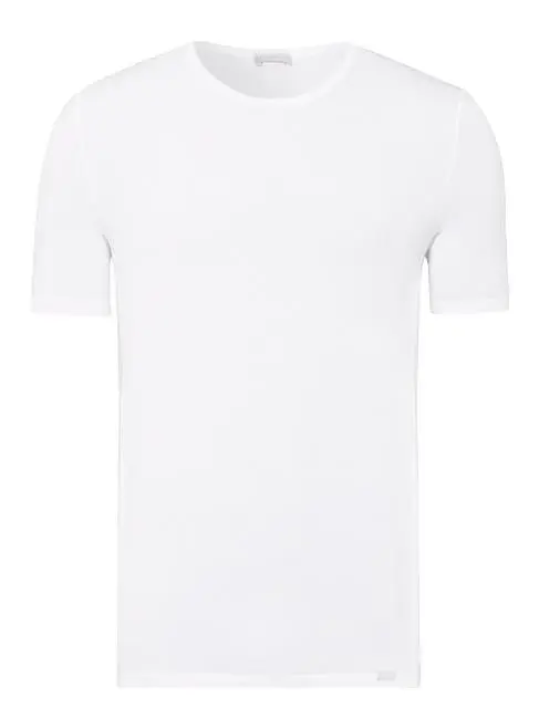 Hanro Natural Function Tencel™ And Cotton Fitted Crew Neck T-shirt - White