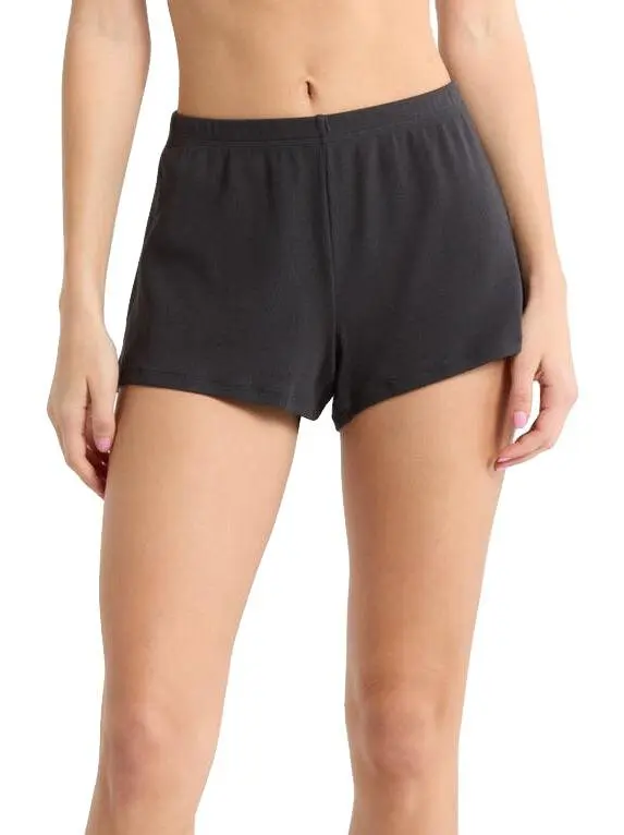 SKIMS Stretch Cotton Rib Loose Shorts - Z/dnusootdnu