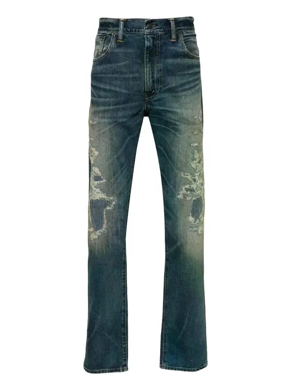 Ralph Lauren Distressed-effect Full-length Jeans - Blue