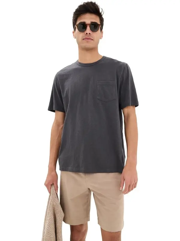 Faherty Brand Sunwashed Pocket Tee - Graphite