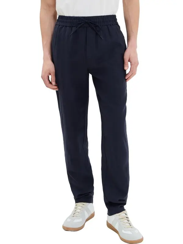 LES DEUX Patrick Linen Pants - Dark Navy