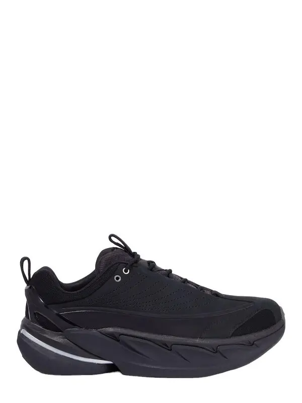 Hoka One One Elevon X Leather-trimmed Sneakers - Black