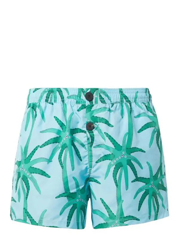 Jacquemus Puntini Printed Swim Trunks - Blue