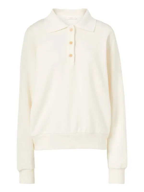 THE ROW Corzas Cotton And Cashmere Polo Sweater - White