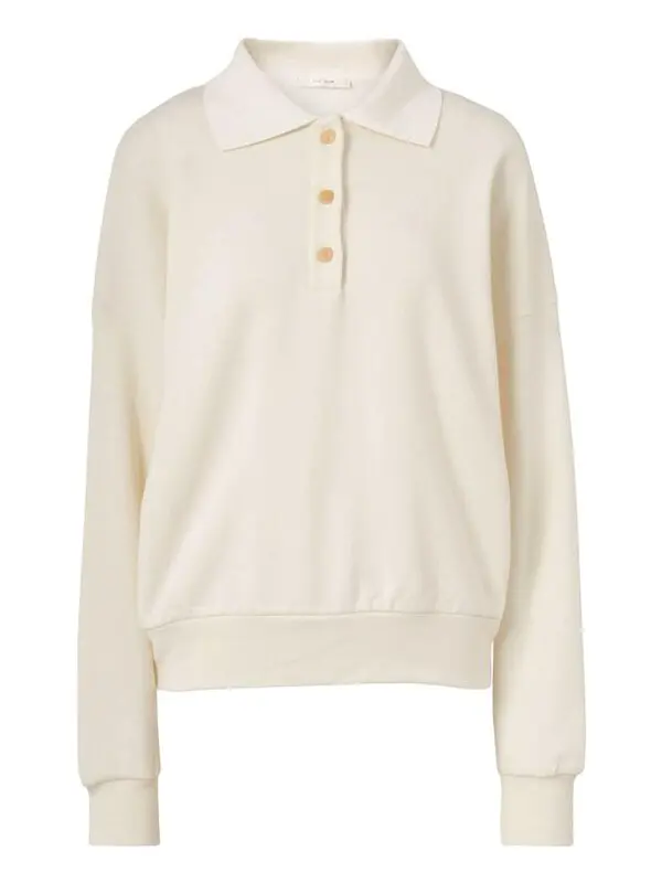 THE ROW Corzas Cotton And Cashmere Polo Sweater - White