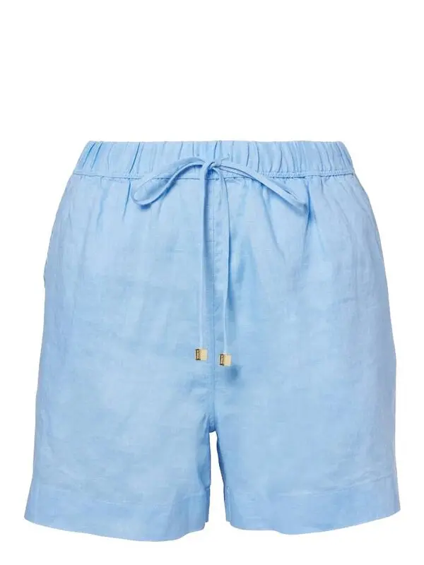 Heidi Klein Linen Shorts - Blue
