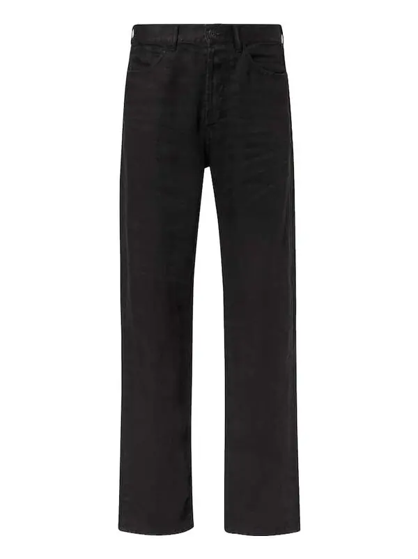 THE ROW Hartley Mid-rise Straight Jeans - Black