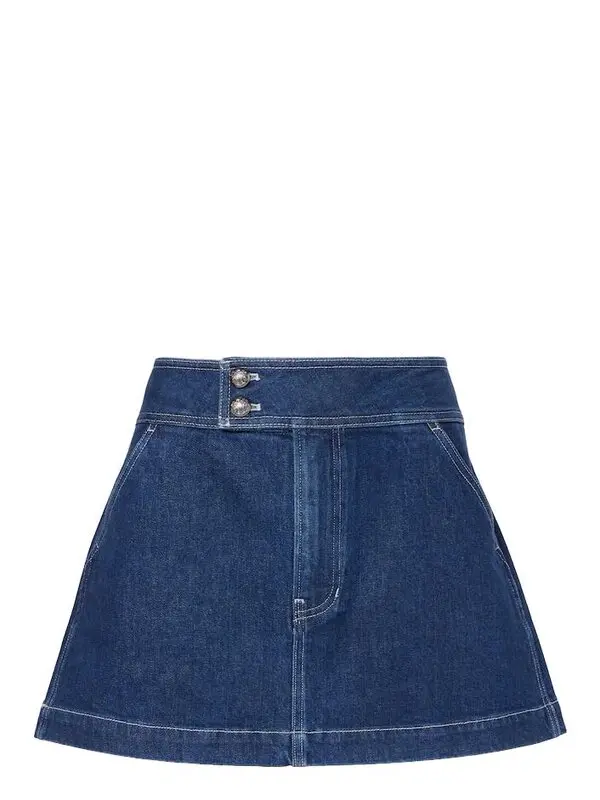Veronica Beard Bowen Denim Miniskirt - Blue