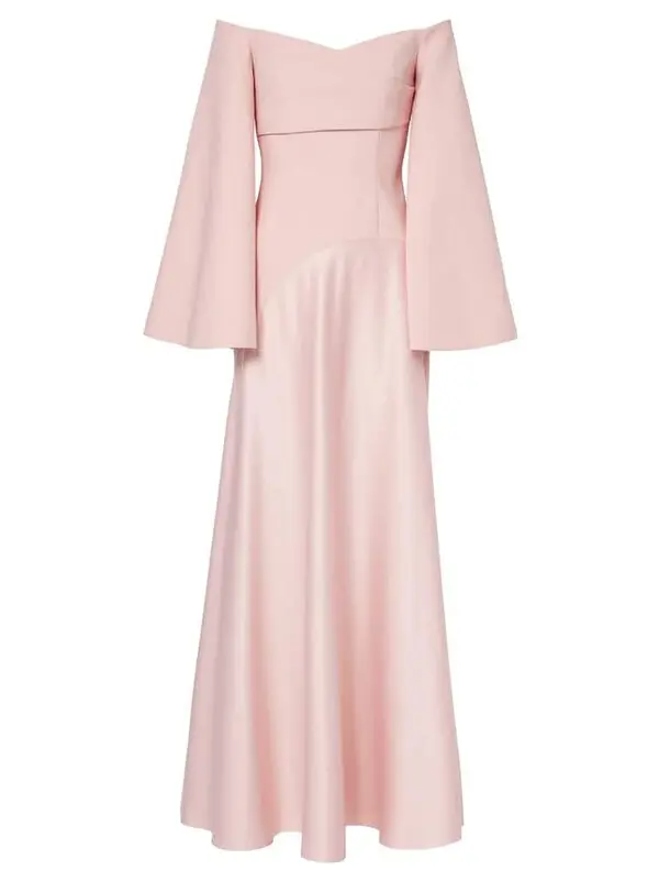Solace London Rina Off-shoulder Gown - Pink