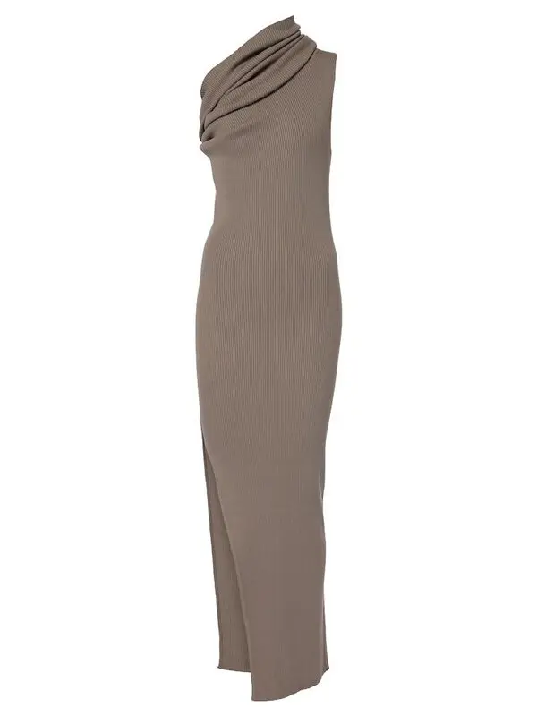 Rick Owens One-shoulder Maxi Dress - Brown
