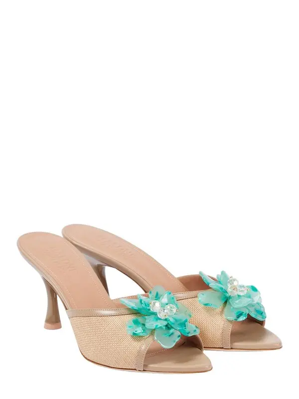 MALONE SOULIERS Cyd 70 Embellished Mules - Beige