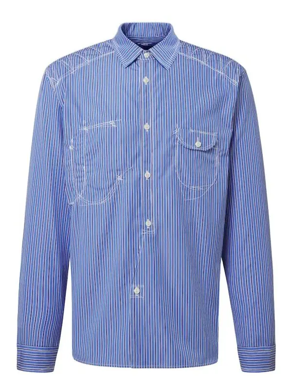 Junya Watanabe Bengal Stripe Cotton Shirt - Blue