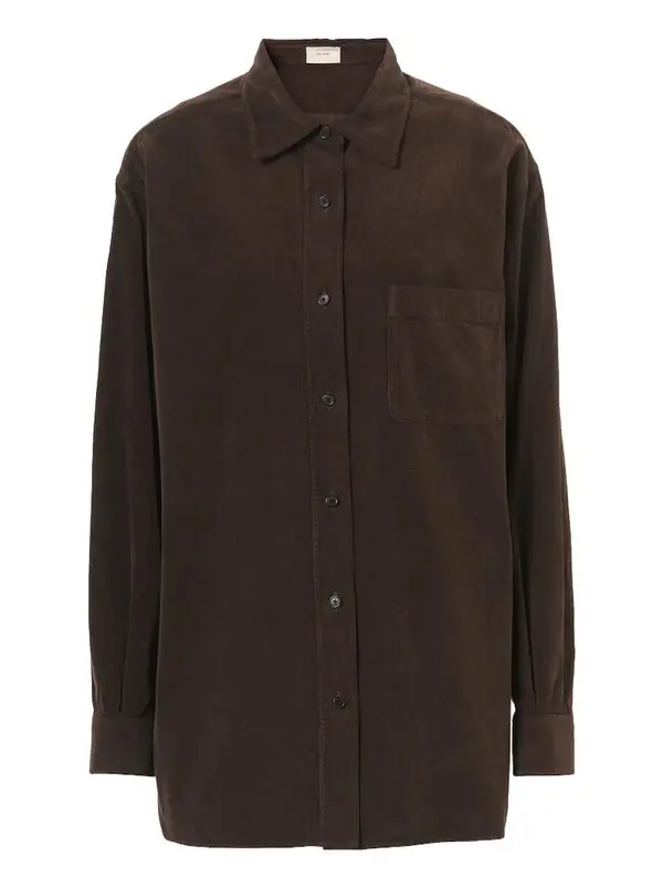 THE ROW Nesson Cotton Shirt - Brown