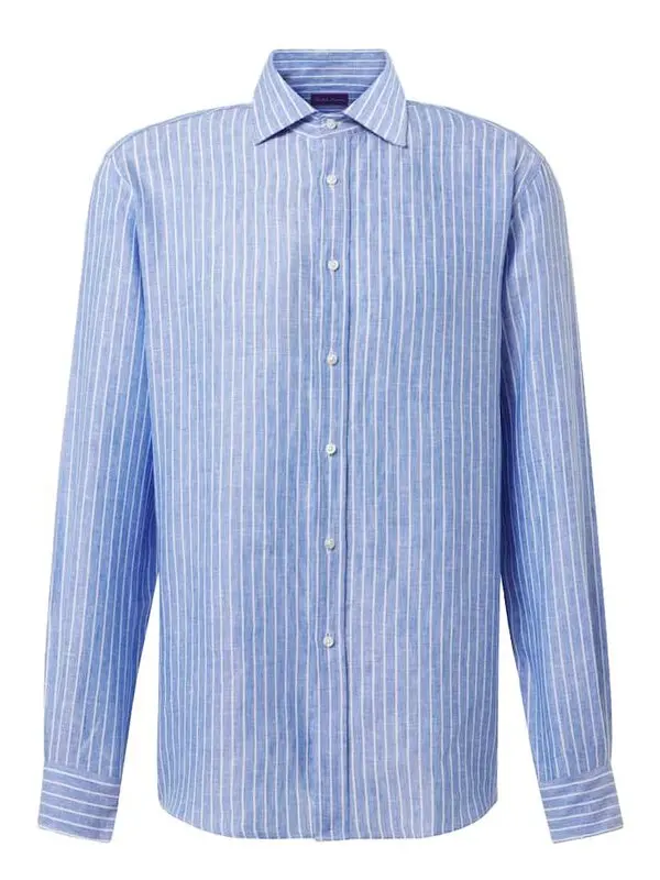 Ralph Lauren Purple Label Linen Shirt - Blue